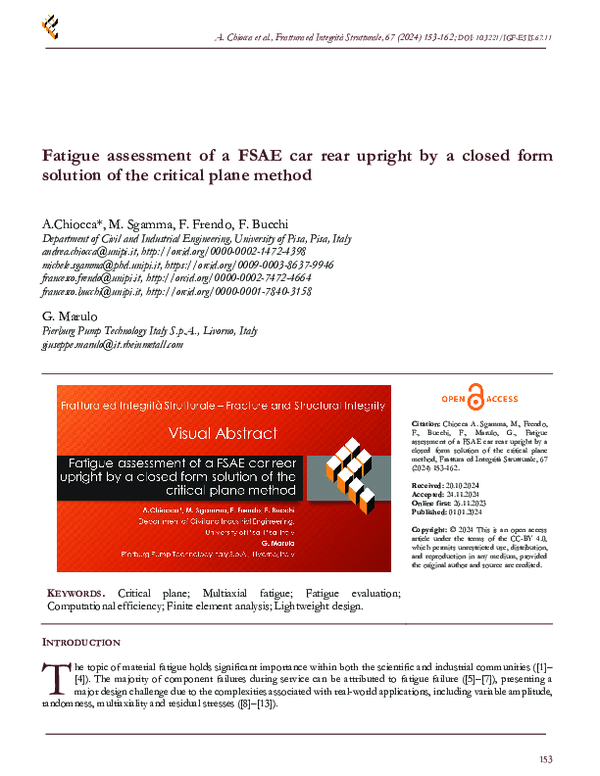 (PDF) Fatigue assessment of a FSAE car rear upright by a closed form ...