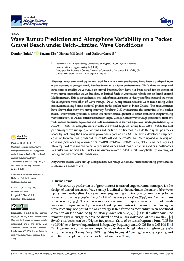 (PDF) Wave Runup Prediction and Alongshore Variability on a Pocket ...
