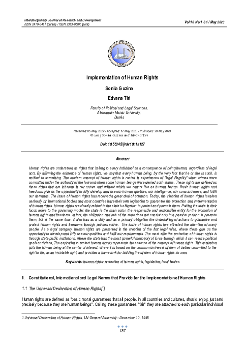 (PDF) Implementation of Human Rights