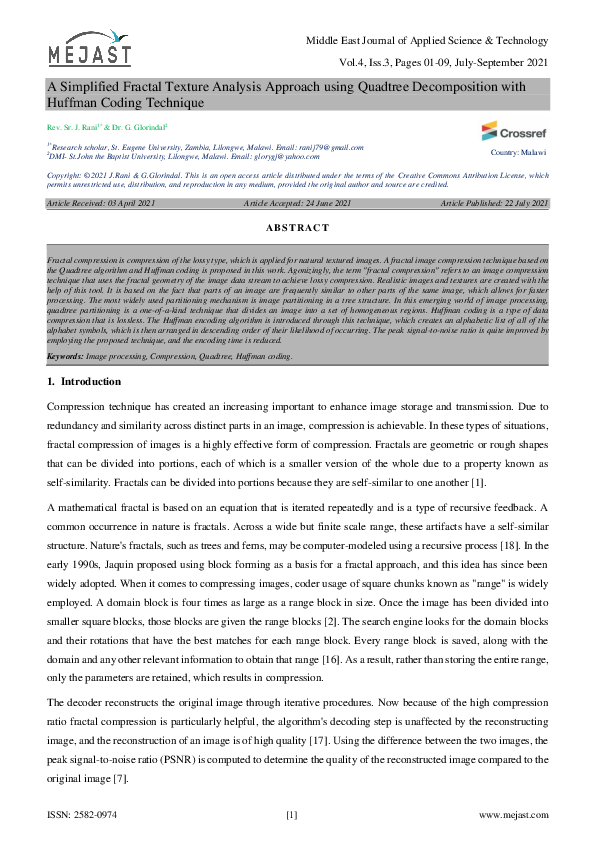 (PDF) A Simplified Fractal Texture Analysis Approach using Quadtree Decomposition with Huffman ...