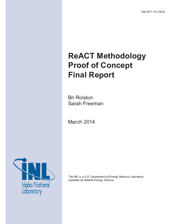(PDF) ReACT Methodology Proof of Concept Final Report