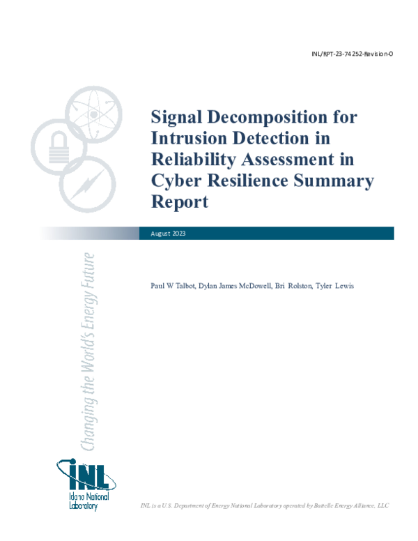 (PDF) Signal Decomposition for Intrusion Detection in Reliability ...