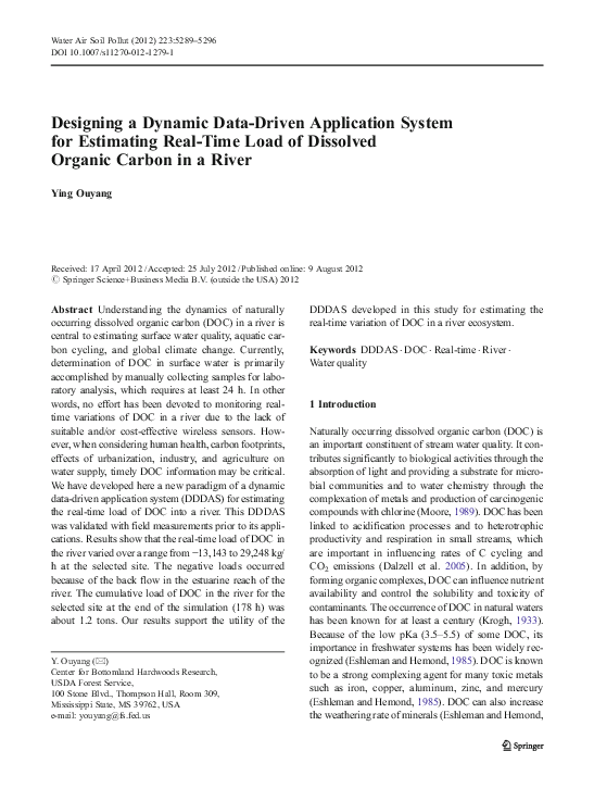 Pdf Designing A Dynamic Data Driven Application System For Estimating Real Time Load Of