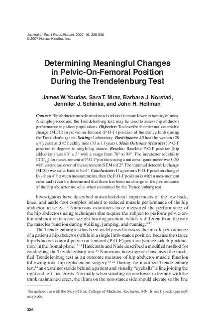 (PDF) Determining Meaningful Changes in Pelvic-On-Femoral Position ...
