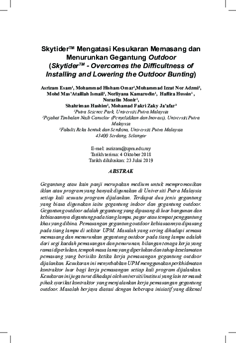 (PDF) SkytiderTM mengatasi kesukaran memasang dan menurunkan gegantung ...