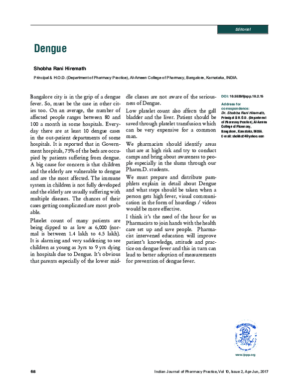 (PDF) Dengue