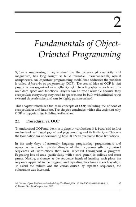 (PDF) Fundamentals of Object-Oriented Programming (PDF) Fundamentals of Object-Oriented Programming