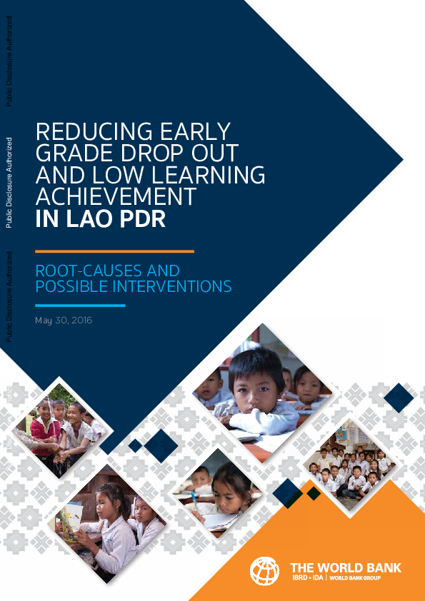 (PDF) Reducing Early Grade Drop Out and Low Learning Achievement in Lao ...