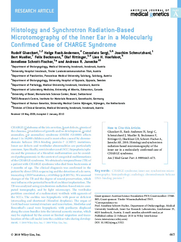 (PDF) Histology and synchrotron radiation-based microtomography of the inner ear in a ...