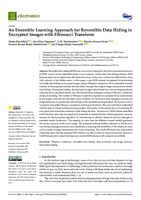 (PDF) An Ensemble Learning Approach for Reversible Data Hiding in Encrypted Images with ...