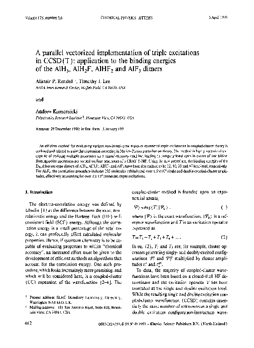 (PDF) A parallel vectorized implementation of triple excitations in CCSD(T): application to the ...