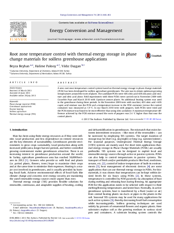 (PDF) Root zone temperature control with thermal energy storage in ...