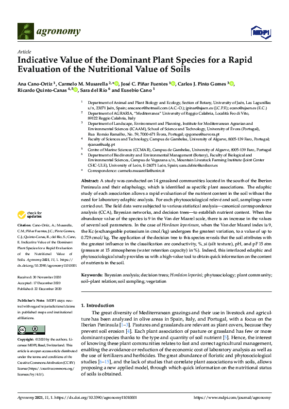 (PDF) Indicative Value of the Dominant Plant Species for a Rapid ...