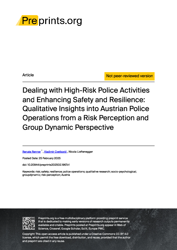 (PDF) Dealing with High-Risk Police Activities and Enhancing Safety and ...