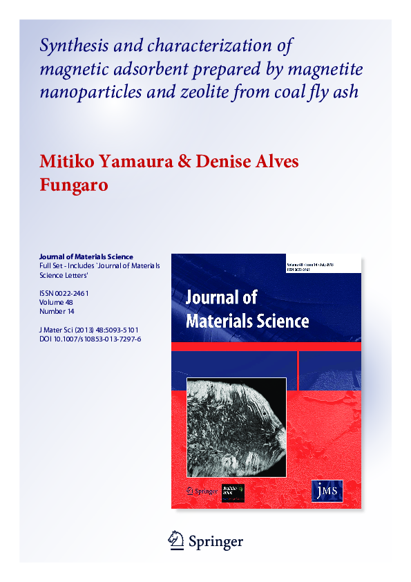 (PDF) Synthesis and characterization of magnetic adsorbent prepared by ...