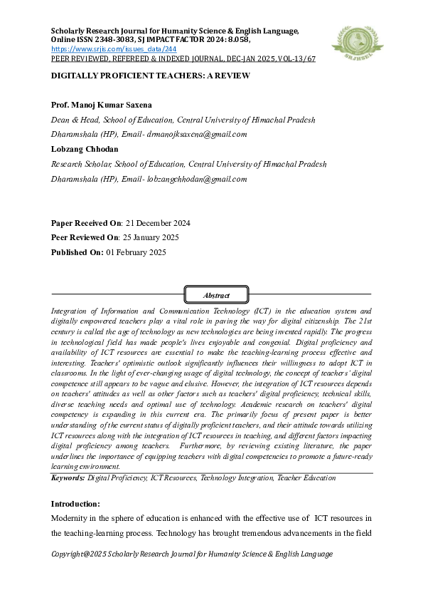 (PDF) DIGITALLY PROFICIENT TEACHERS: A REVIEW