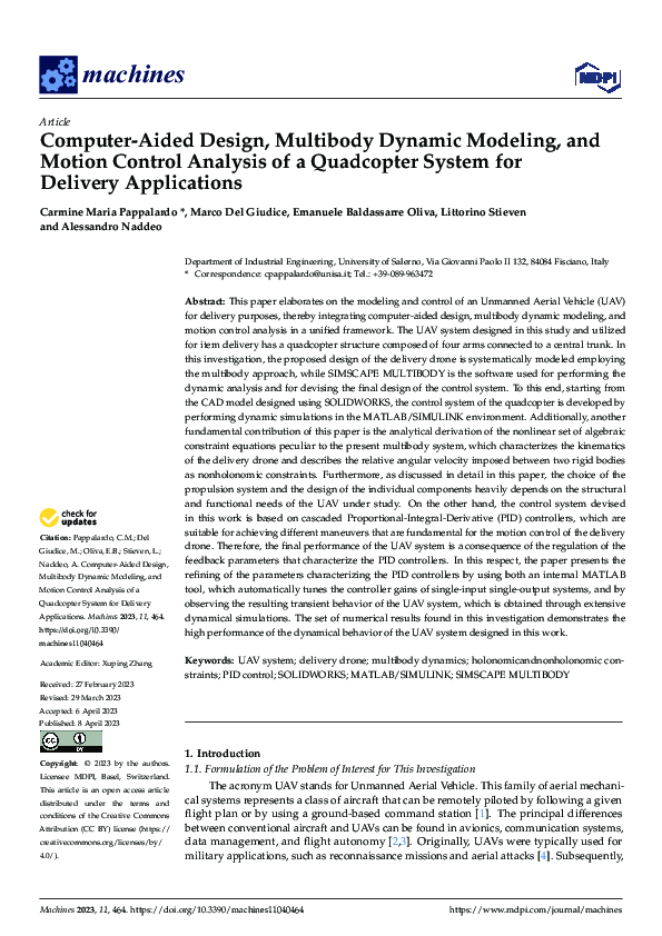 (PDF) Computer-Aided Design, Multibody Dynamic Modeling, and Motion Control Analysis of a ...