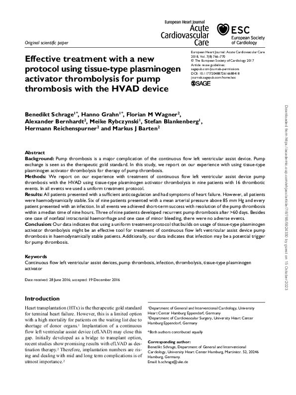 (PDF) Effective treatment with a new protocol using tissue-type plasminogen activator ...
