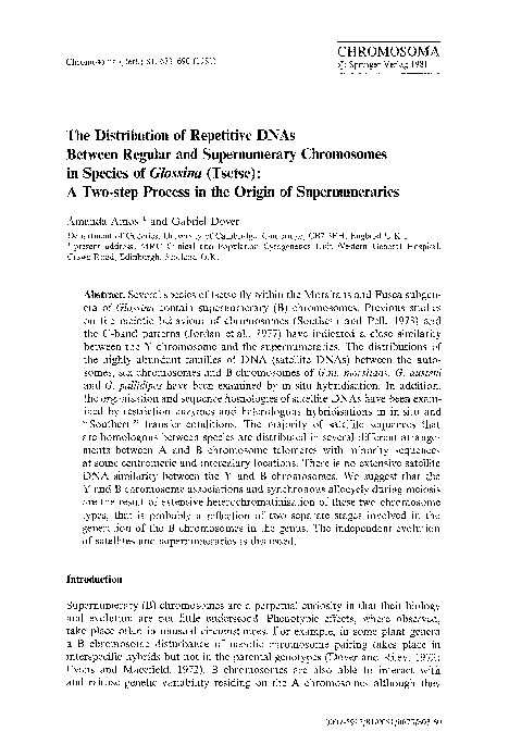 (PDF) The distribution of repetitive DNAs between regular and ...