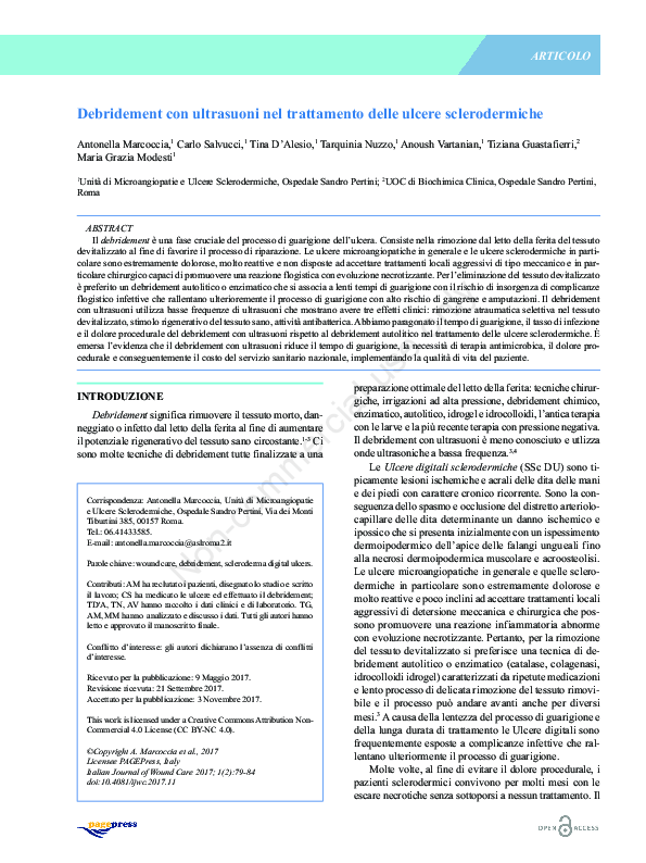(PDF) Ultrasonic-assisted wound debridement for scleroderma digital ulcers