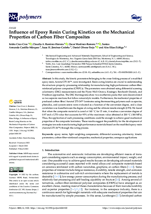 (PDF) Influence of Epoxy Resin Curing Kinetics on the Mechanical ...