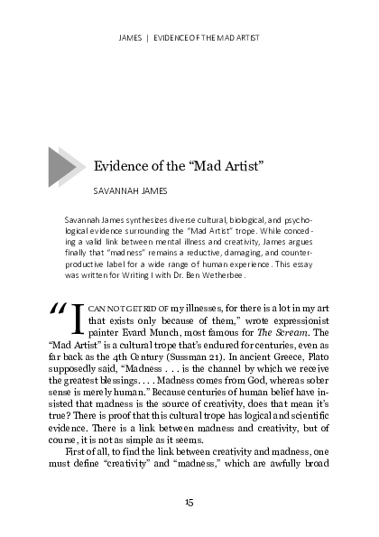 (PDF) Evidence of the “Mad Artist”