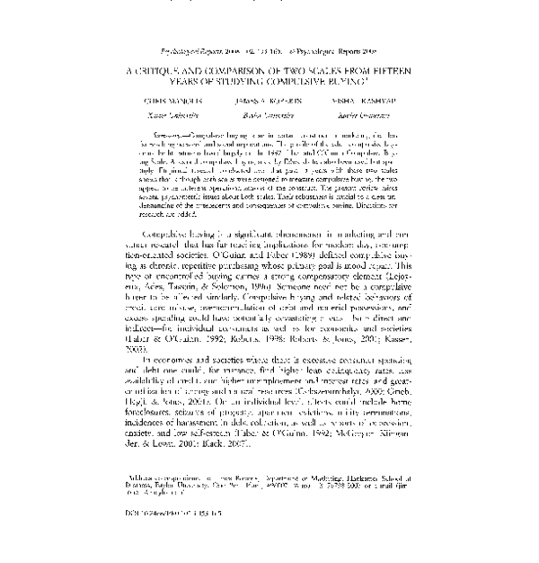 (PDF) A Critique and Comparison of Two Scales from Fifteen Years of ...