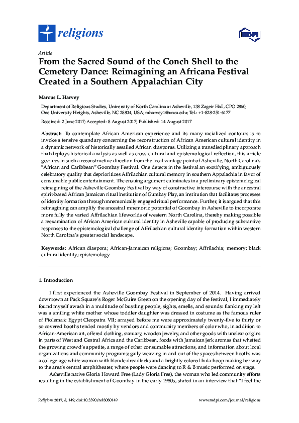 (PDF) From the Sacred Sound of the Conch Shell to the Cemetery Dance ...