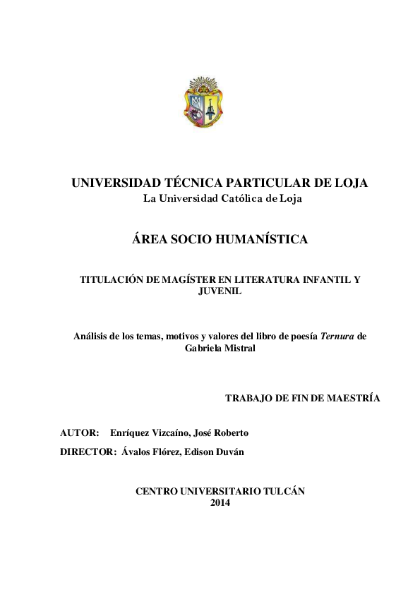 (PDF) Análisis de los temas, motivos y valores del libro de poesía ...