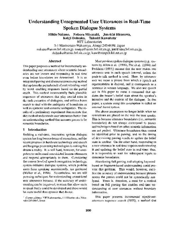 (PDF) Understanding unsegmented user utterances in real-time spoken ...