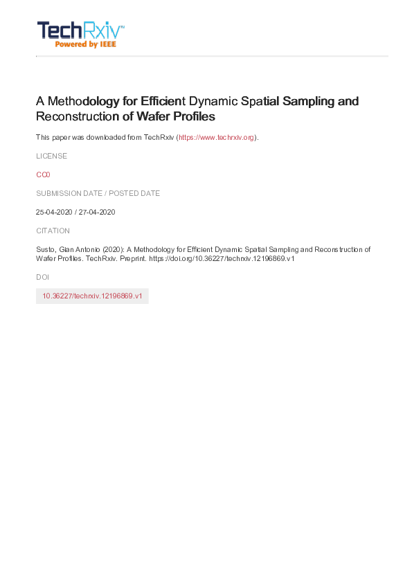 (PDF) A Methodology for Efficient Dynamic Spatial Sampling and Reconstruction of Wafer Profiles