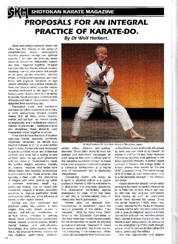 (PDF) Proposals for an integral practice of Karate-do