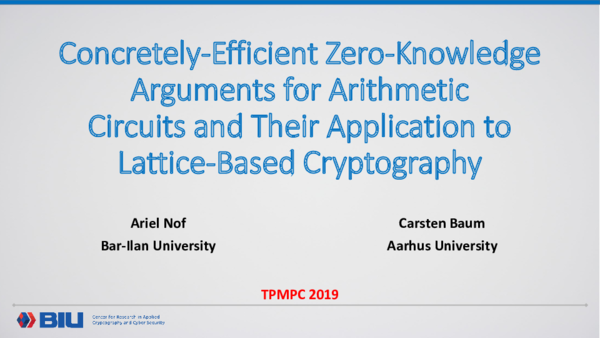 (PDF) Concretely-Efficient Zero-Knowledge Arguments for Arithmetic Circuits and Their ...