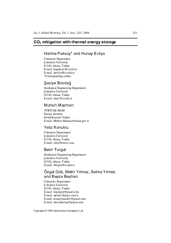 (PDF) CO2 mitigation with thermal energy storage