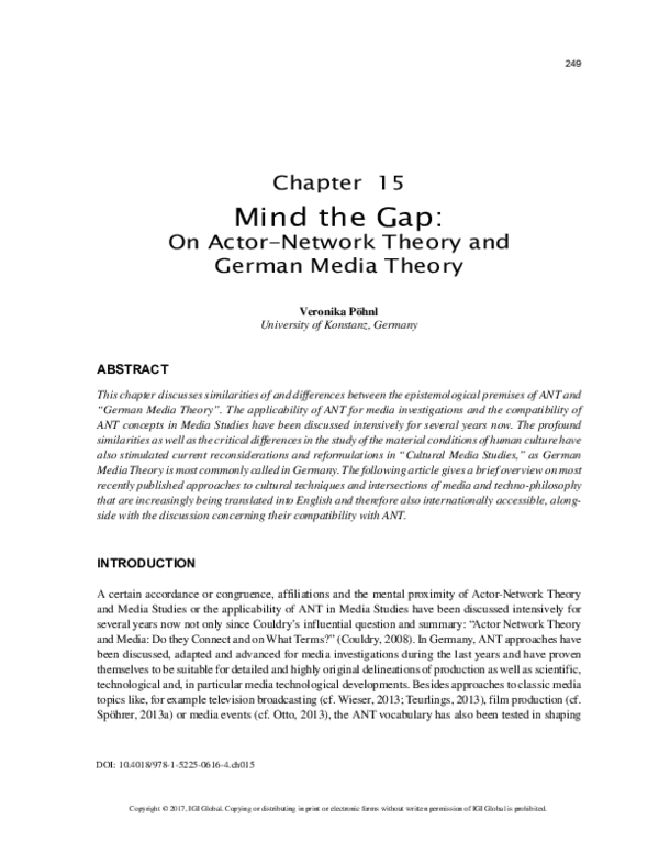 (PDF) Mind the Gap