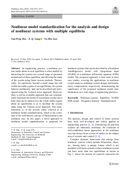 (PDF) Nonlinear model standardization for the analysis and design of nonlinear systems with ...