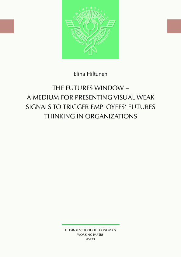 (PDF) The futures window: a medium for presenting visual weak signals ...