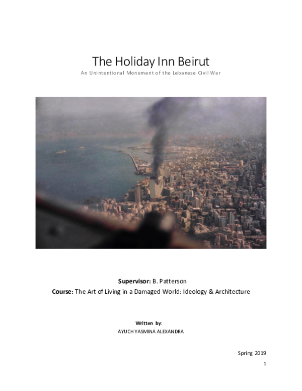 (PDF) The Holiday Inn Beirut, An Unintentional Monument of the Lebanese ...