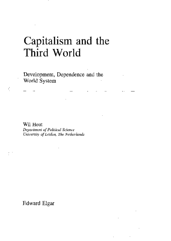 (PDF) Capitalism and the Third World: development, dependence and the world system