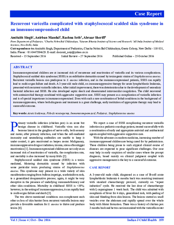 (PDF) Recurrent Varicella Complicated with Staphylococcal Scalded Skin ...