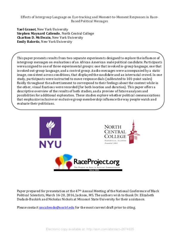 (PDF) Effects of Intergroup Language on Eye-Tracking and Moment-to ...