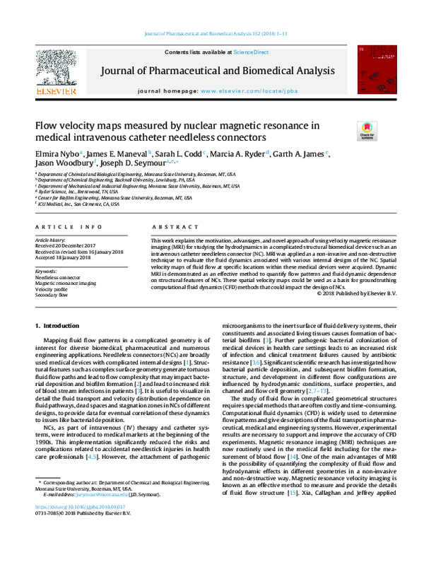 (PDF) Flow velocity maps measured by nuclear magnetic resonance in ...