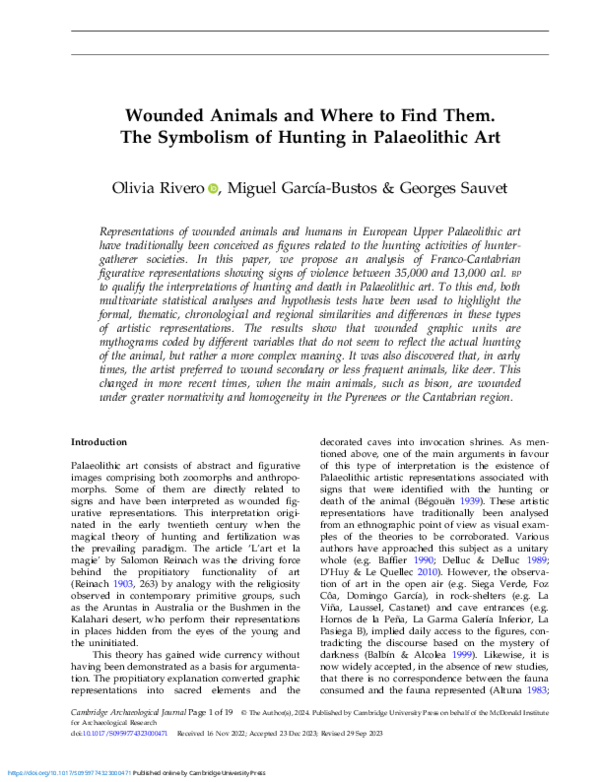 (PDF) Wounded Animals and Where to Find Them. The Symbolism of Hunting ...