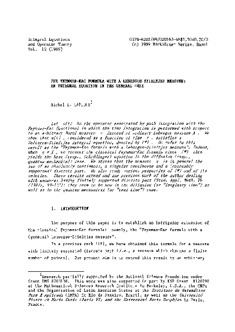 The Feynman-Kac formula with a Lebesgue-Stieltjes measure: An integral ...