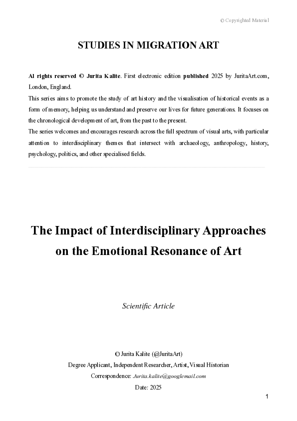(PDF) The Impact of Interdisciplinary Approaches on the Emotional ...