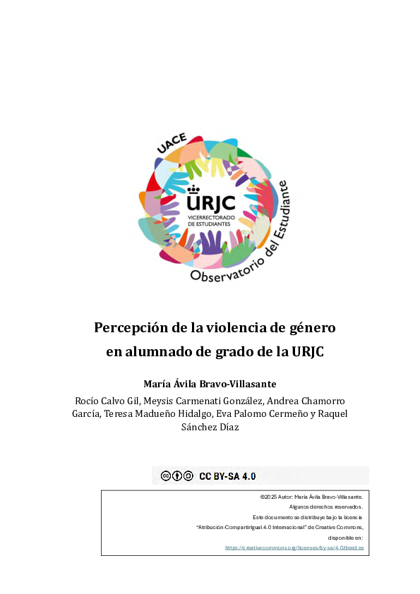 (PDF) Percepción de la violencia de género en alumnado de grado de la URJC