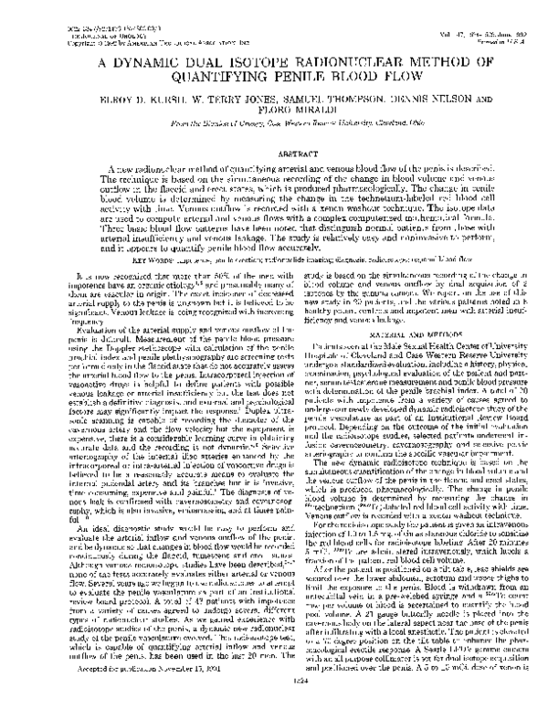 (PDF) A Dynamic Dual Isotope Radionuclear Method of Quantifying Penile ...