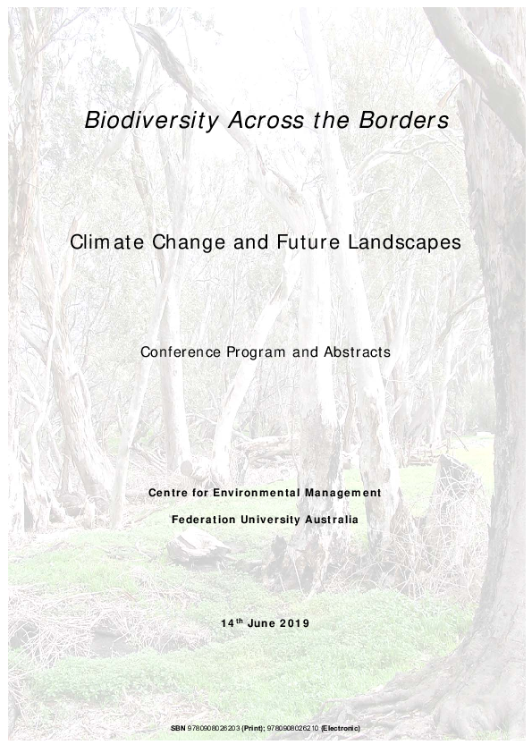 (PDF) Biodiversity across the Borders ’ Conference Theme : “ Climate ...