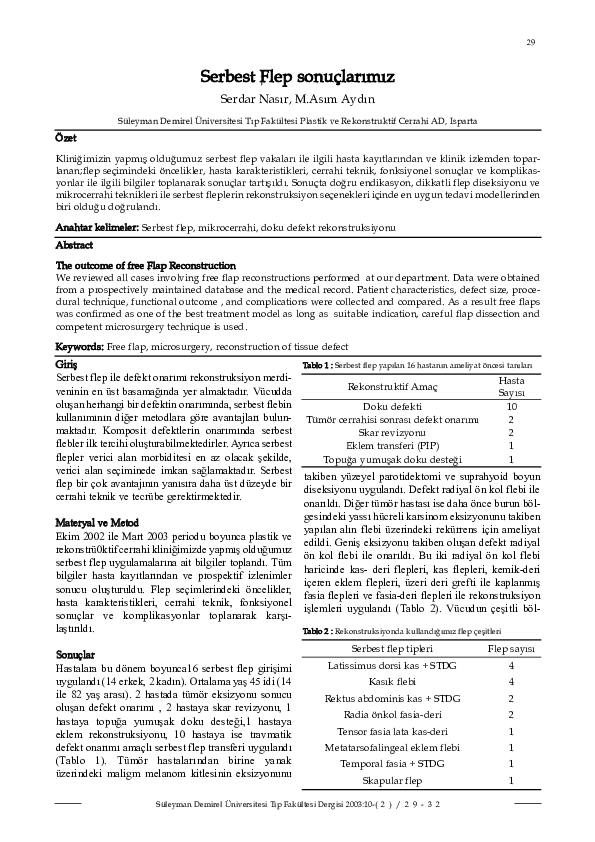 (PDF) Serbest Flep sonuçlarimiz