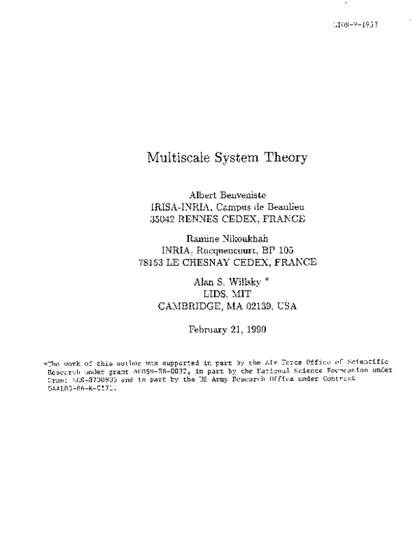 (PDF) Multiscale system theory